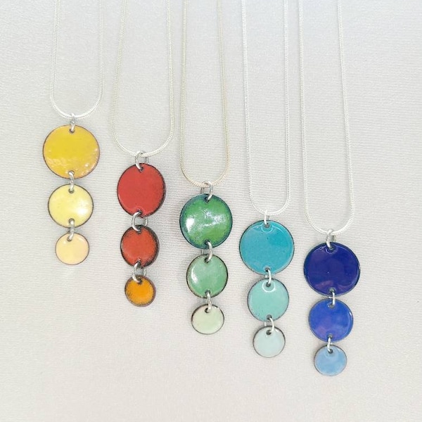 Copper Enamel Jewelry - Etsy