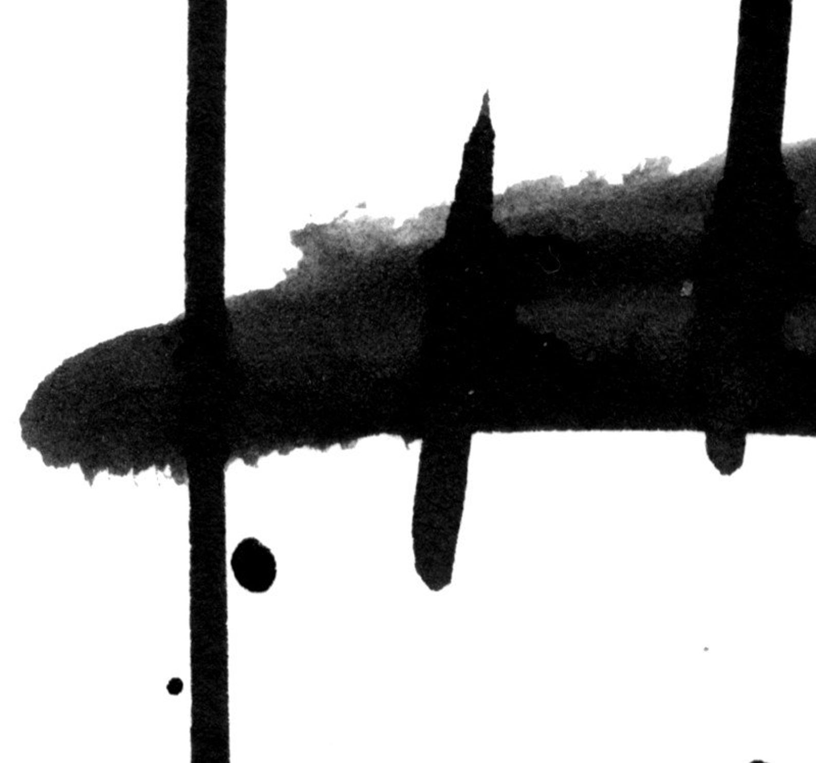 2 Printable Large Abstract Ink Drawings Black & White Contemporary Art ...