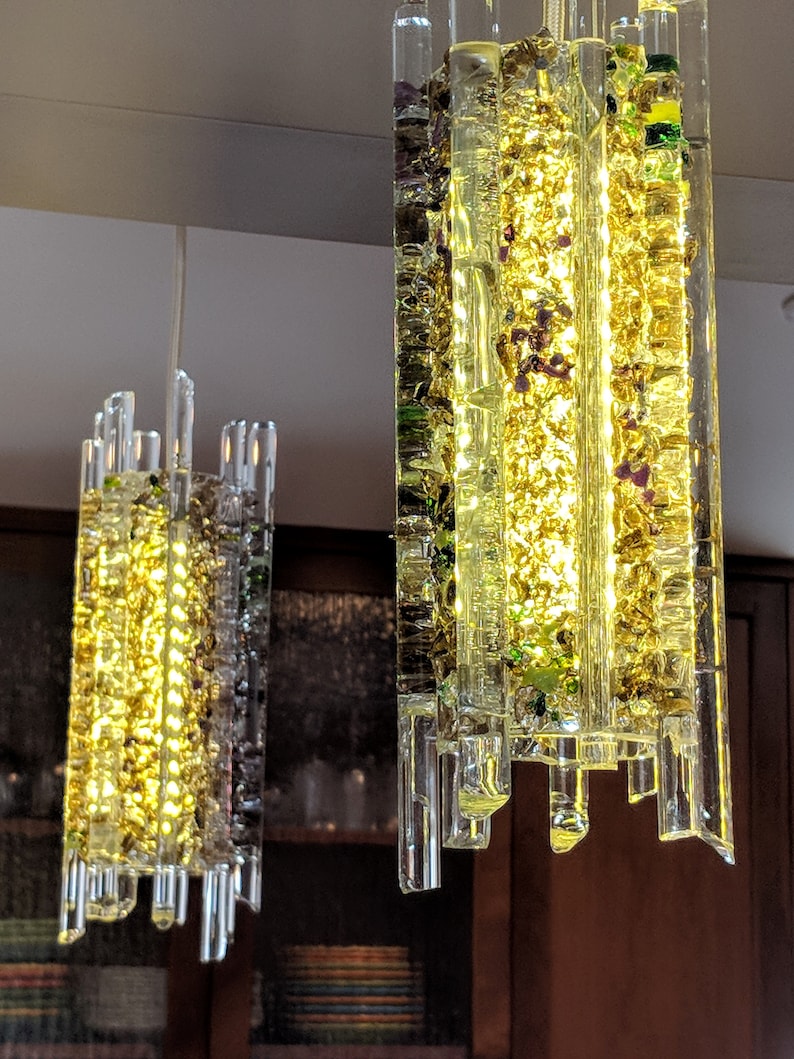 Custom Glass Amber Pendent Lights - Etsy
