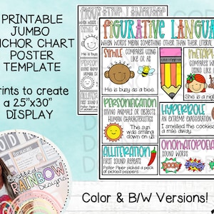 DIY Printable Traceable Jumbo Anchor Chart Template Figurative Language ...
