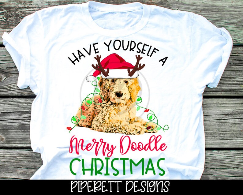 Have Yourself a Merry Doodle Christmas Goldendoodle Golden - Etsy