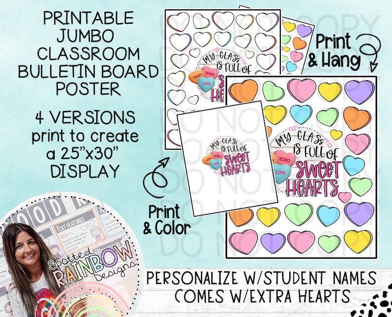 FREEBIE DIY Printable Jumbo Valentine's Day My Class is Full of ...