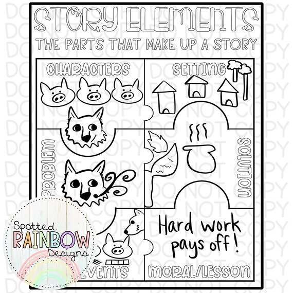 DIY Printable Traceable Anchor Chart Template Jumbo Story | Etsy