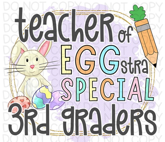 Teacher of Eggstra Special 3rd Third Graders Easter Clipart - Etsy