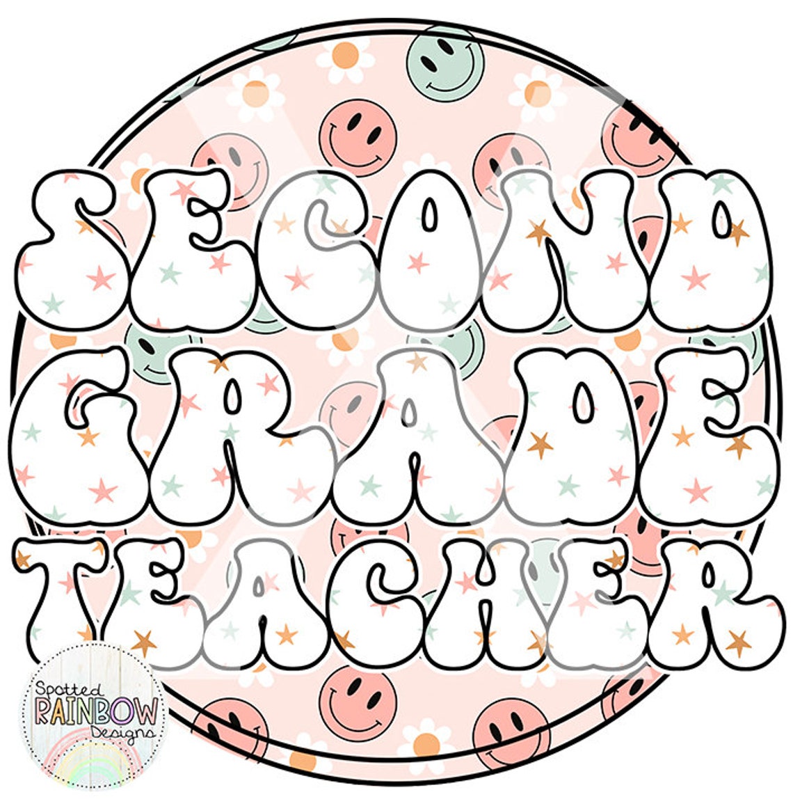 Second Grade Teacher 2nd Grade Level Groovy Retro 70s Classroom Theme ...