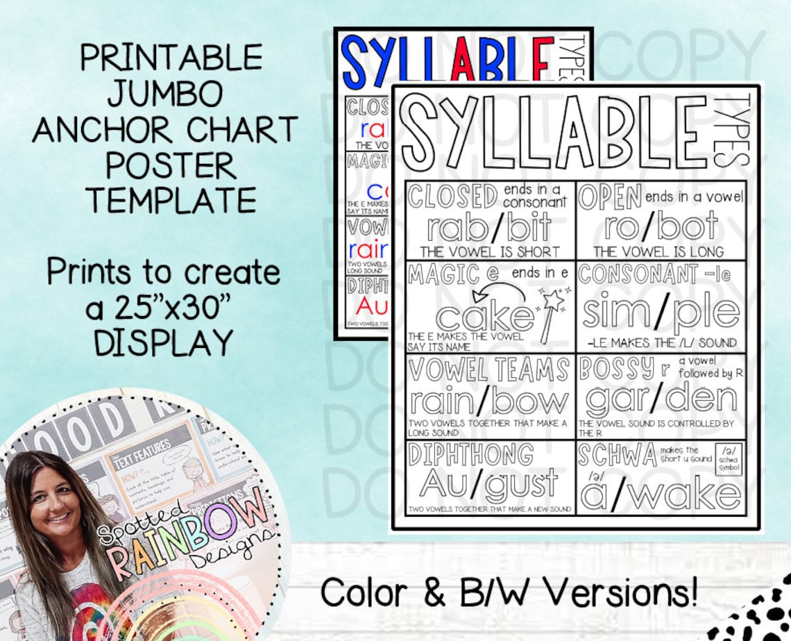 DIY Printable Traceable Anchor Chart Template Jumbo Phonics - Etsy