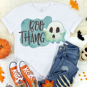 Boo Thang Ghost Halloween Clipart PNG Digital Download Sublimation ...