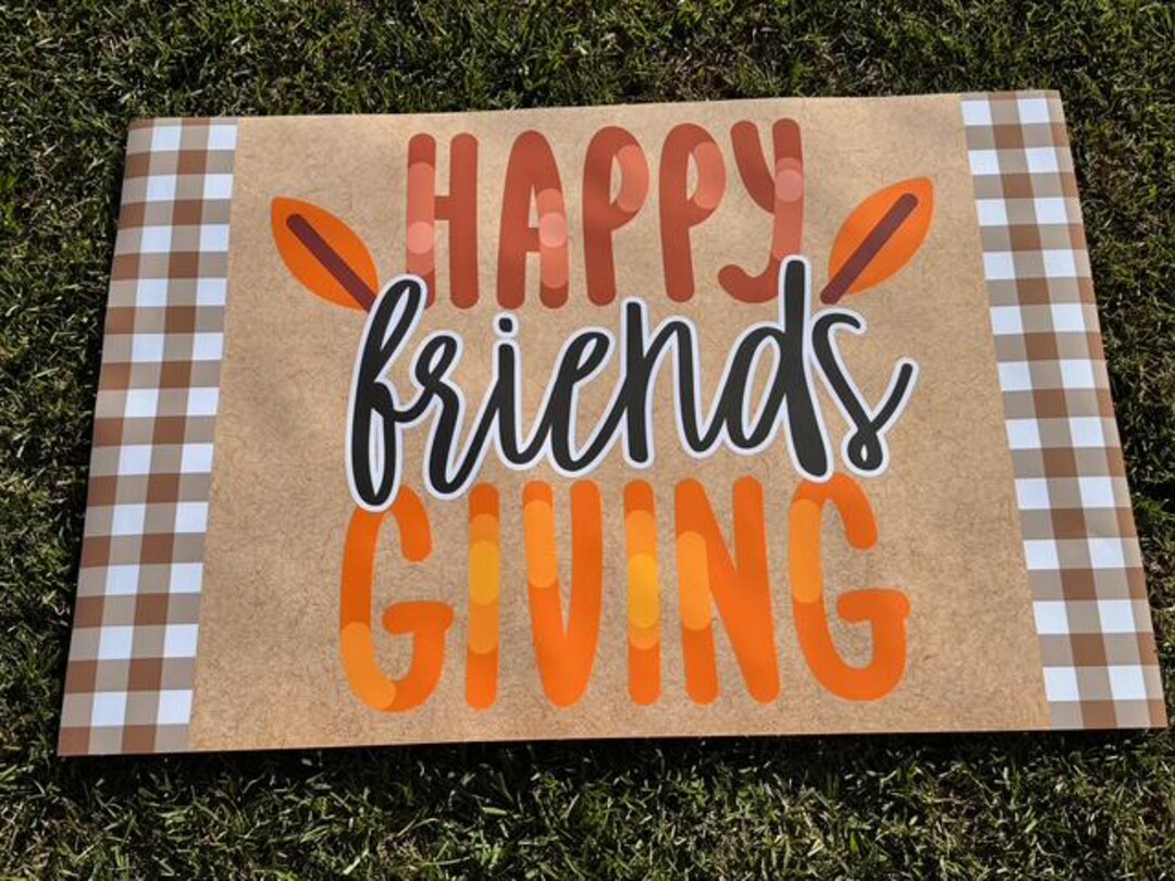 Happy Friendsgiving Thanksgiving Party Decor Vinyl Banner Poster NOT ...