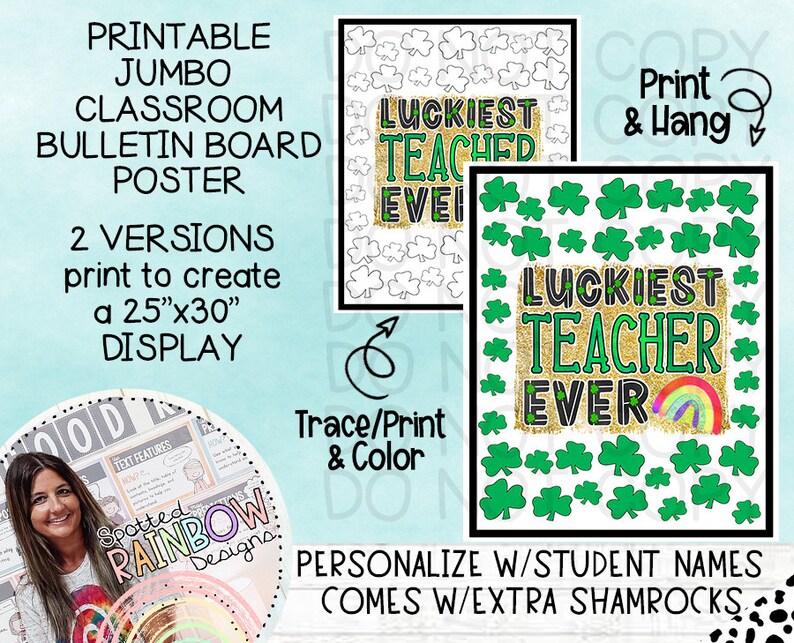 DIY Printable Jumbo St. Patrick's Day Poster Personalized Bulletin ...
