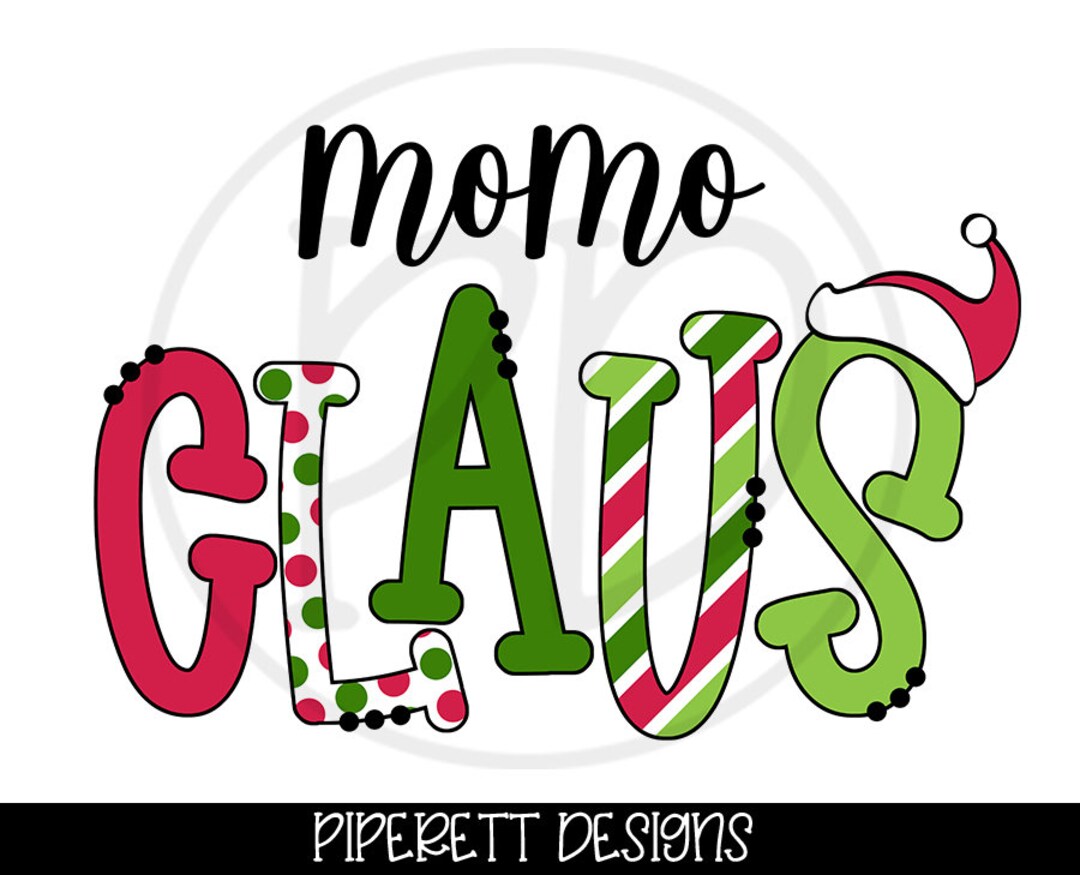 Momo Claus Grandma Christmas Clipart PNG Digital Download Sublimation ...