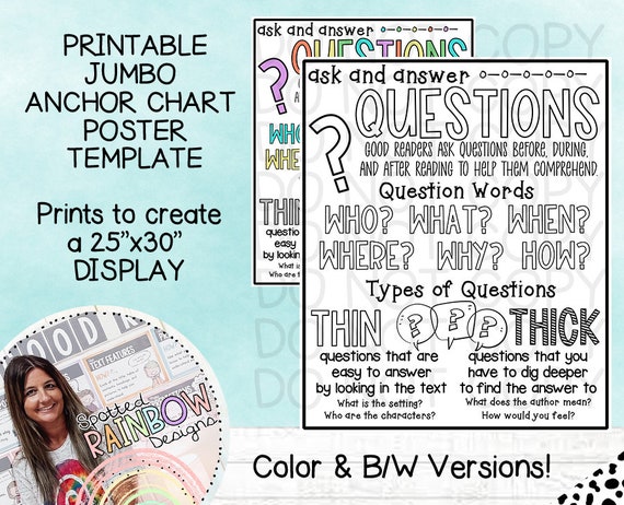 Answering Questions Anchor Chart