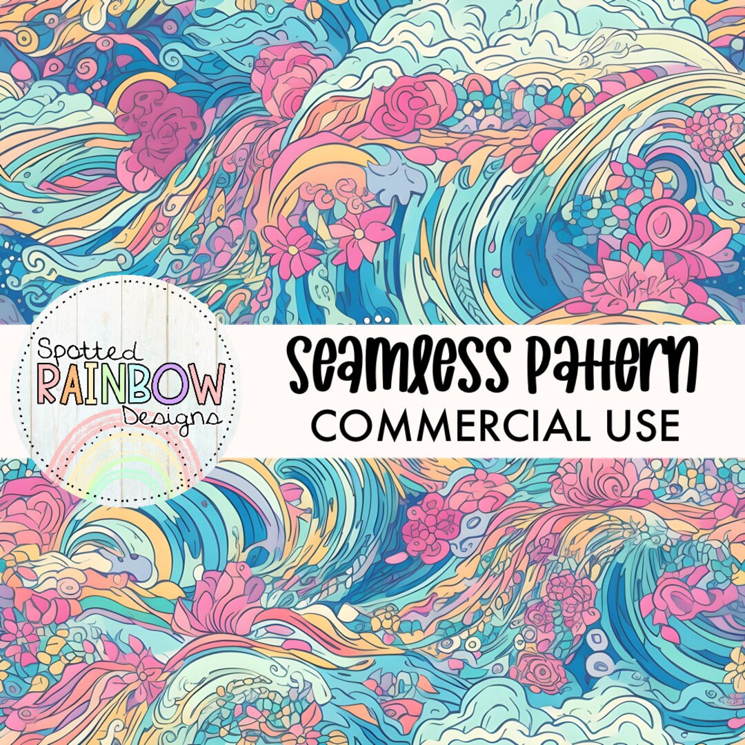 COMMERCIAL USE Preppy Colorful Seamless Pattern Digital Paper ...