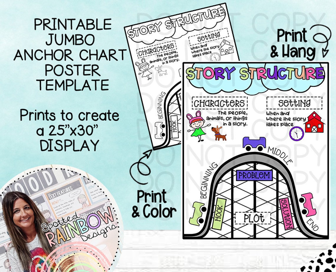 DIY Printable Traceable Anchor Chart Template Story Structure - Etsy