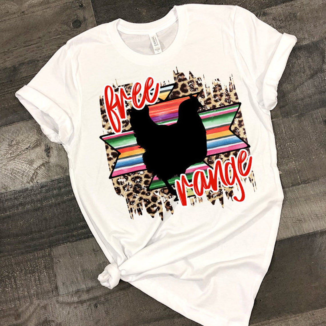 Free Range Chicken Leopard Print Serape Farm Quote Clipart PNG - Etsy