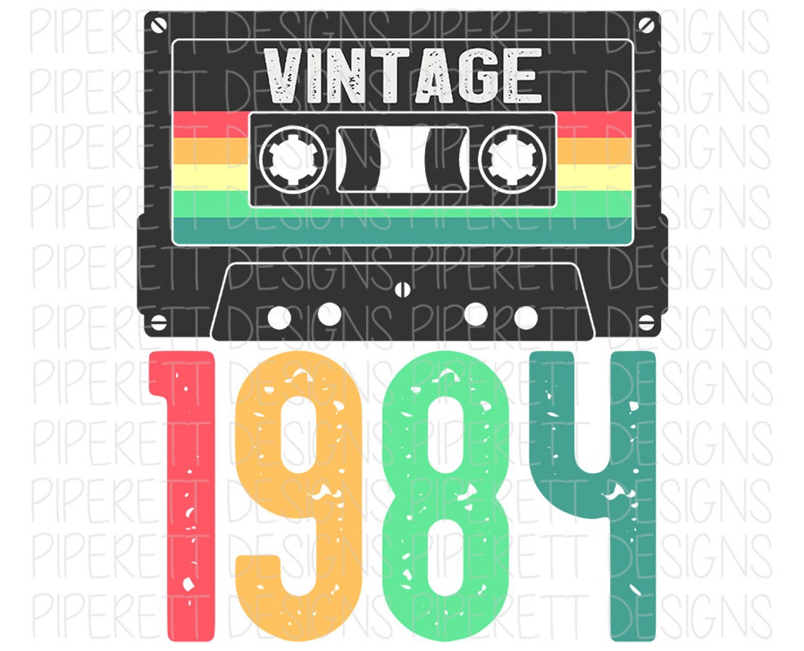 Vintage 80s Cassette Tape Retro Year Bundle Clipart PNG - Etsy