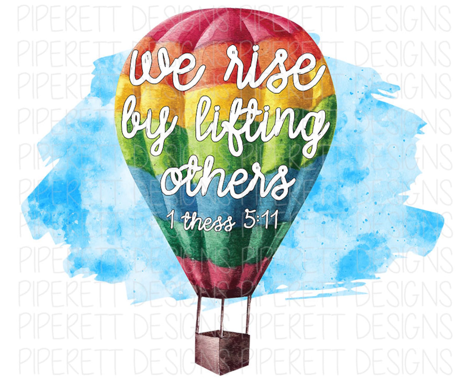We Rise by Lifting Others 1 Thessalonians 5:11 Hot Air Balloon - Etsy