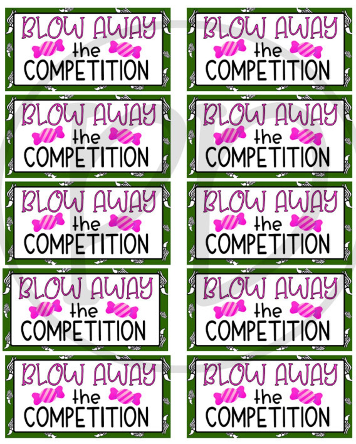 INSTANT DOWNLOAD Printable Cross Country Track Team Treat Goody Candy ...