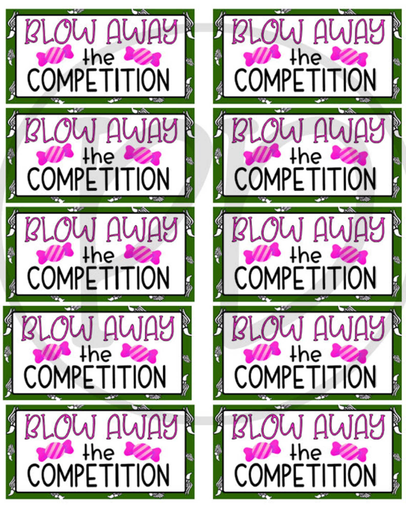 INSTANT DOWNLOAD Printable Cross Country Track Team Treat Goody Candy ...