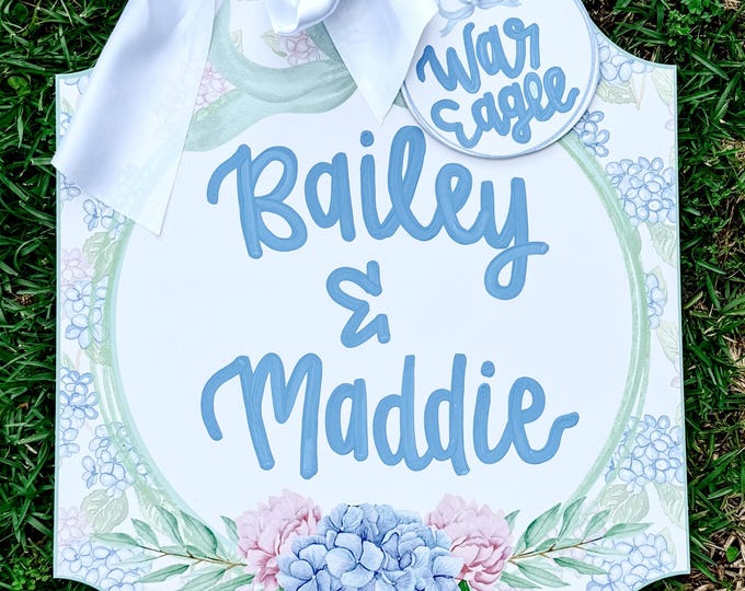 Personalized College Dorm Door Sign | Roommate Name Sign | Custom ...