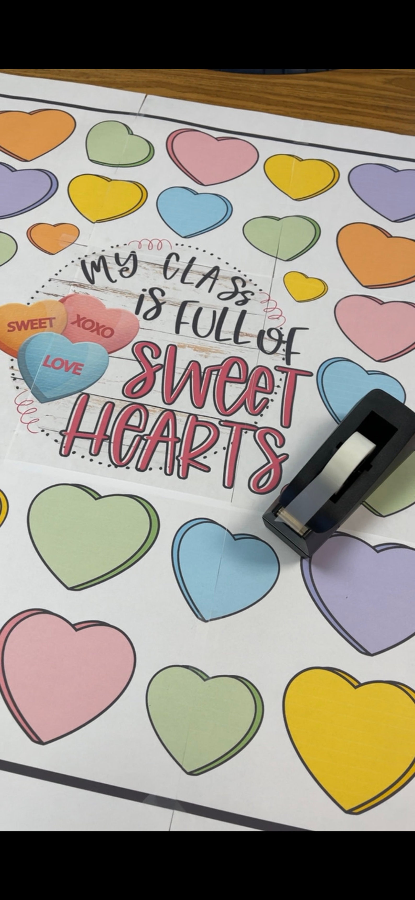 FREEBIE DIY Printable Jumbo Valentine's Day My Class is - Etsy