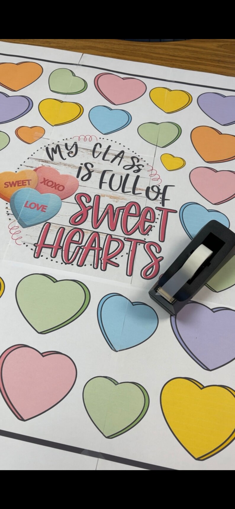 FREEBIE DIY Printable Jumbo Valentine's Day My Class is - Etsy