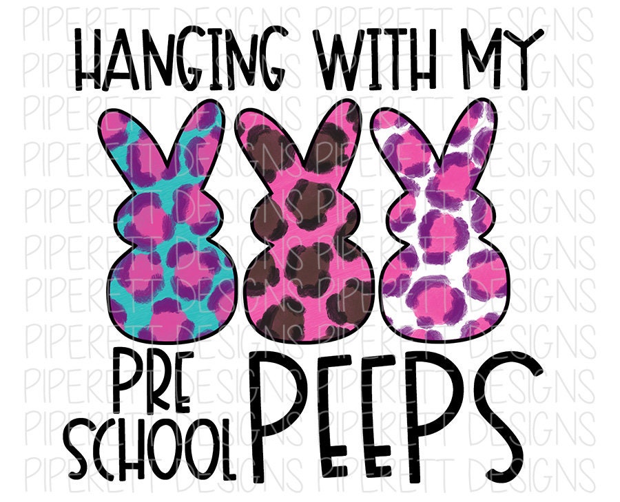 Hanging With My Pre-k Preschool Peeps Leopard Cheetah Print Easter ...