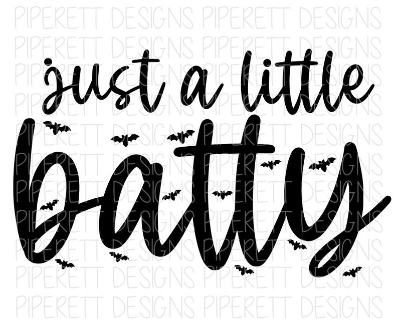 Just a Little Batty Bat Halloween Clipart PNG Digital Download - Etsy