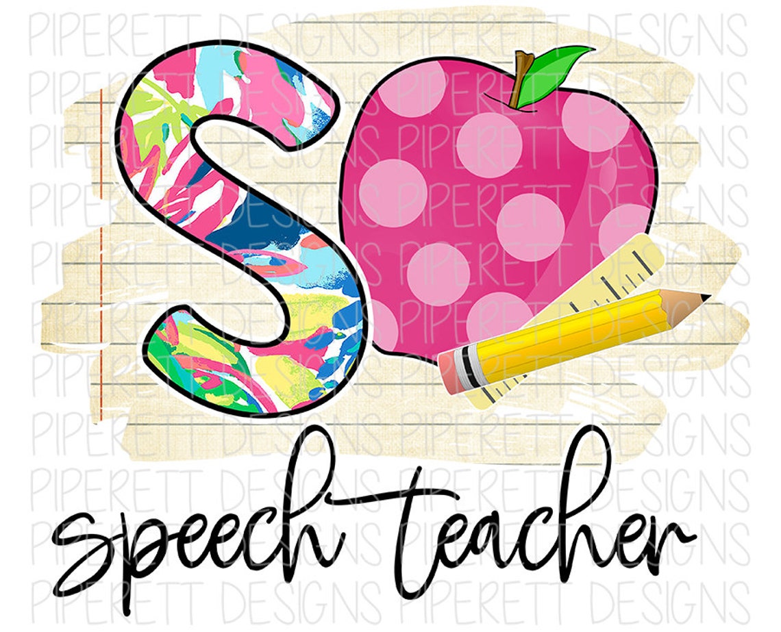 Speech Back to School Teacher Appreciation Apple Colorful - Etsy