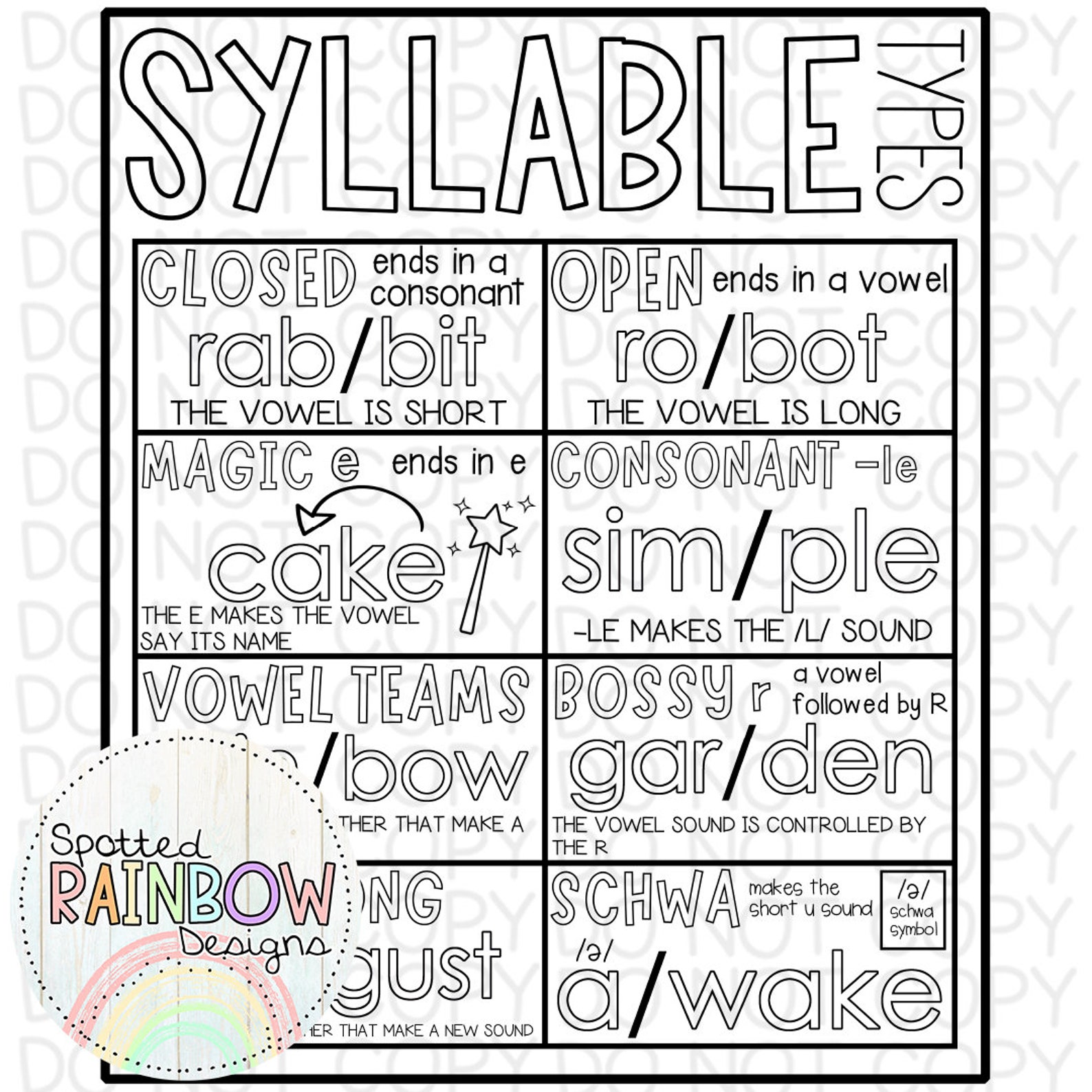 DIY Printable Traceable Anchor Chart Template Jumbo Phonics - Etsy