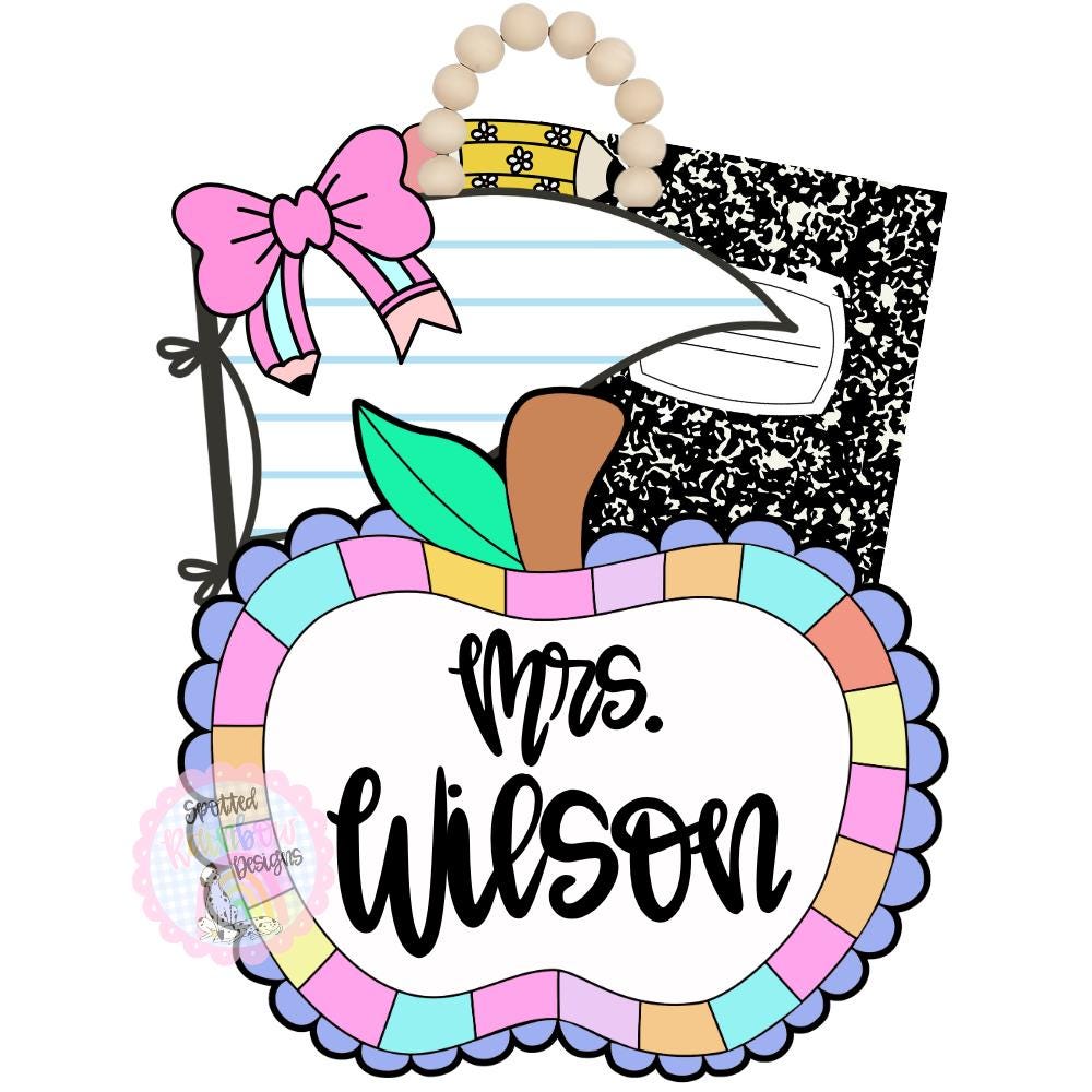 TEMPLATE Door Hanger Template Door Hangers Teacher Composition Notebook ...