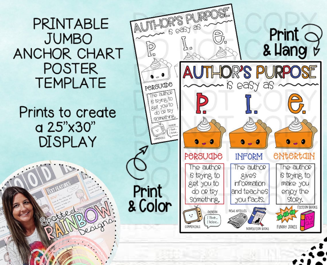 DIY Printable Traceable Jumbo Anchor Chart Template - Etsy