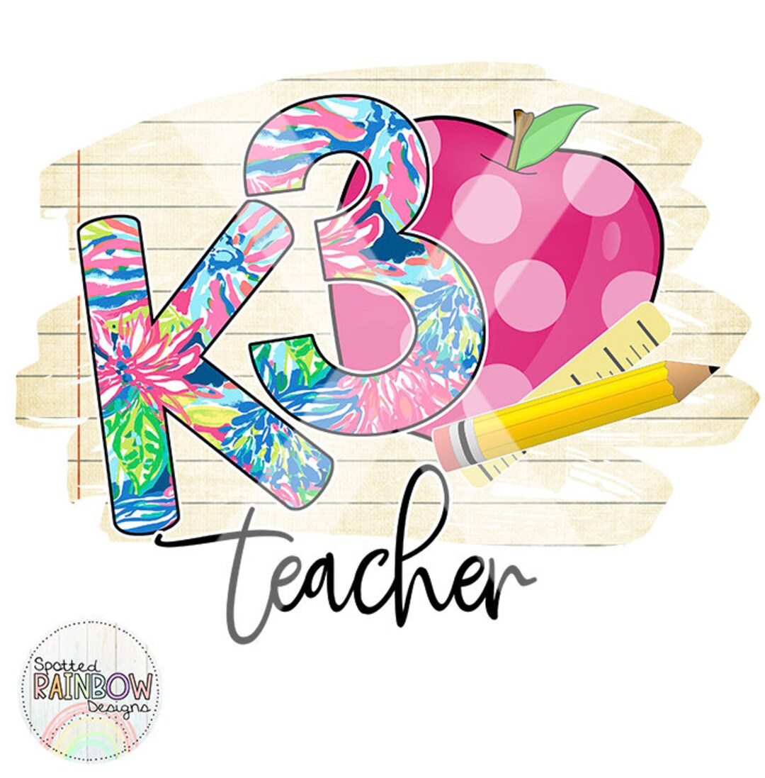 K3 Prek Pre-kindergarten Grade Level Shirt Teacher Apple Colorful ...