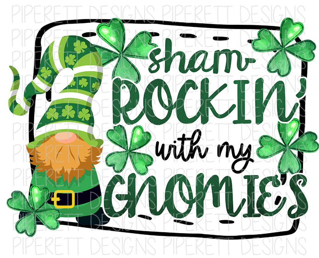 Shamrockin' with my Gnomies St. Patrick's Day Kleeblatt Wichtel Clipart ...