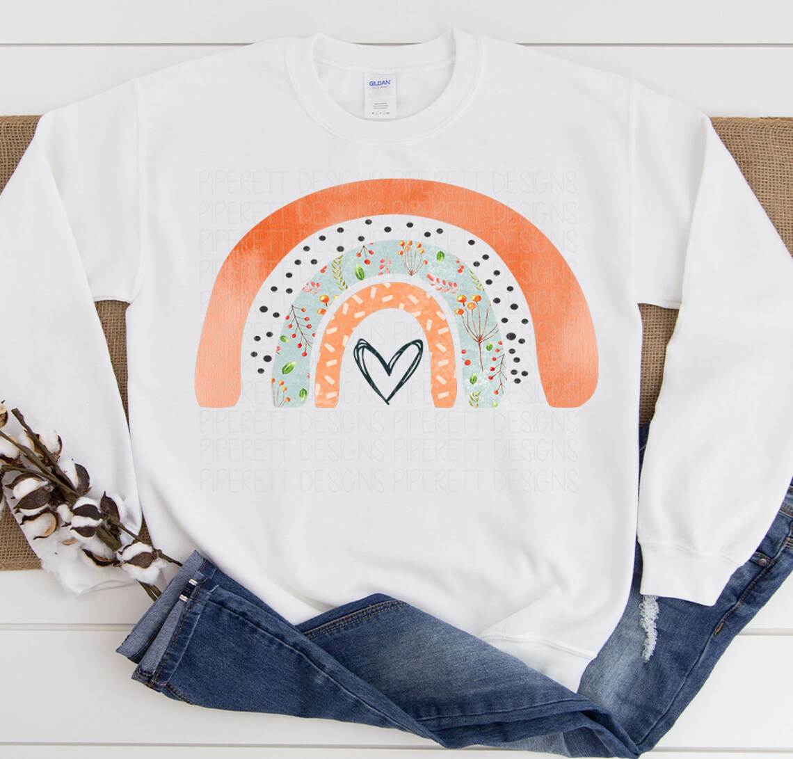 Fall Watercolor Rainbow Clipart PNG Download Sublimation - Etsy