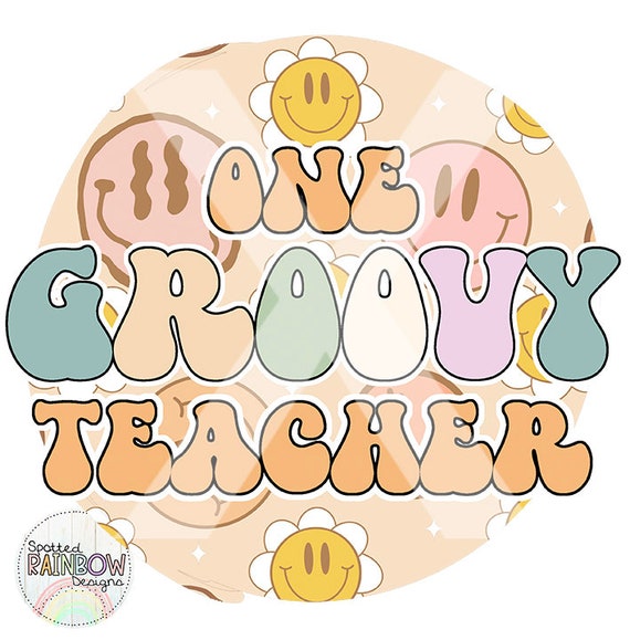 One Groovy Teacher Retro Smiley 70s Pastel Theme Classroom - Etsy