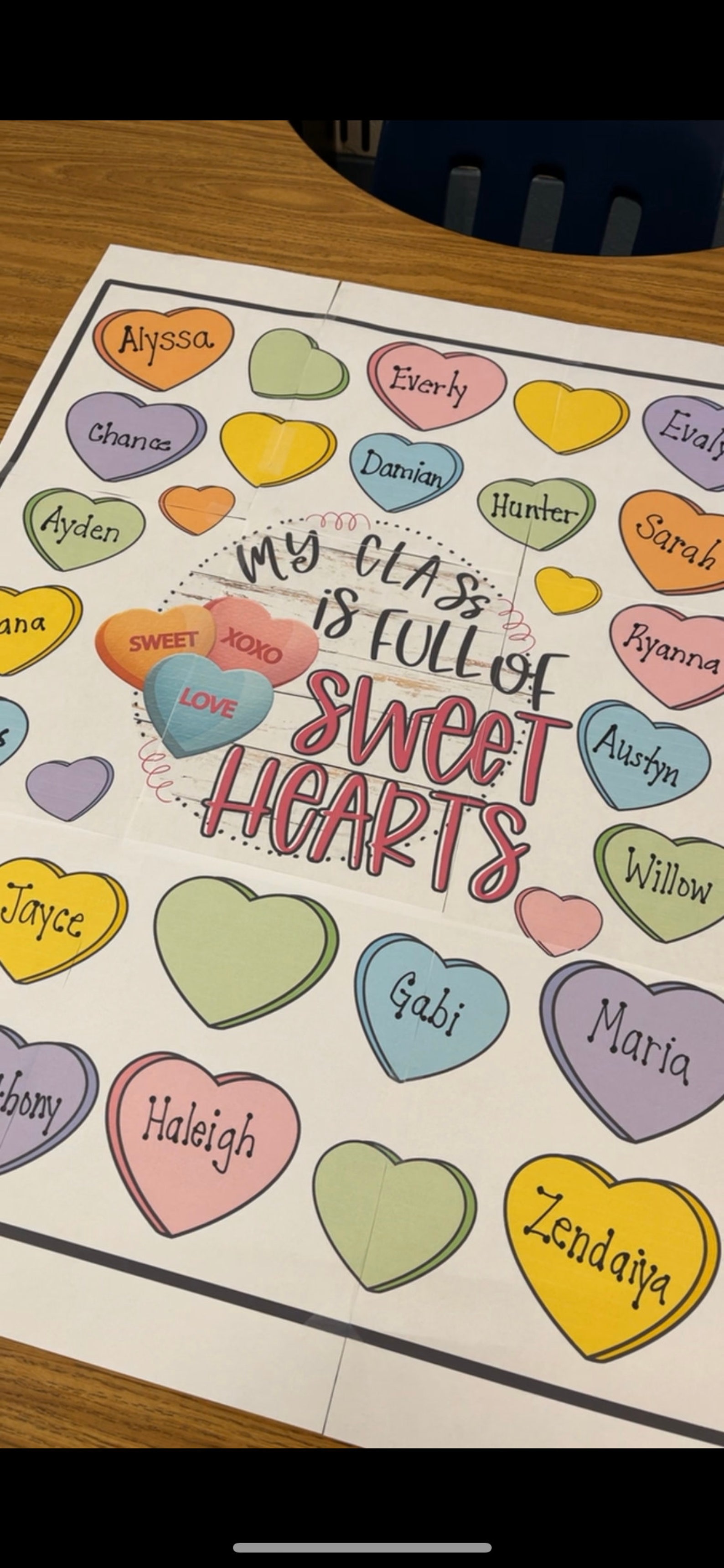 FREEBIE DIY Printable Jumbo Valentine's Day My Class is - Etsy