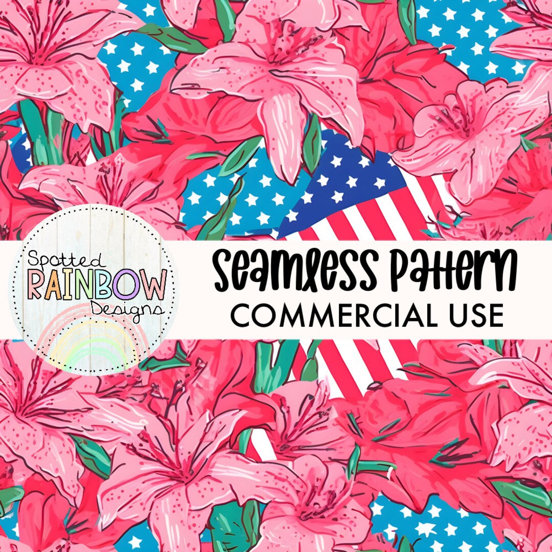 COMMERCIAL USE Preppy Colorful Seamless Pattern Digital Paper - Etsy
