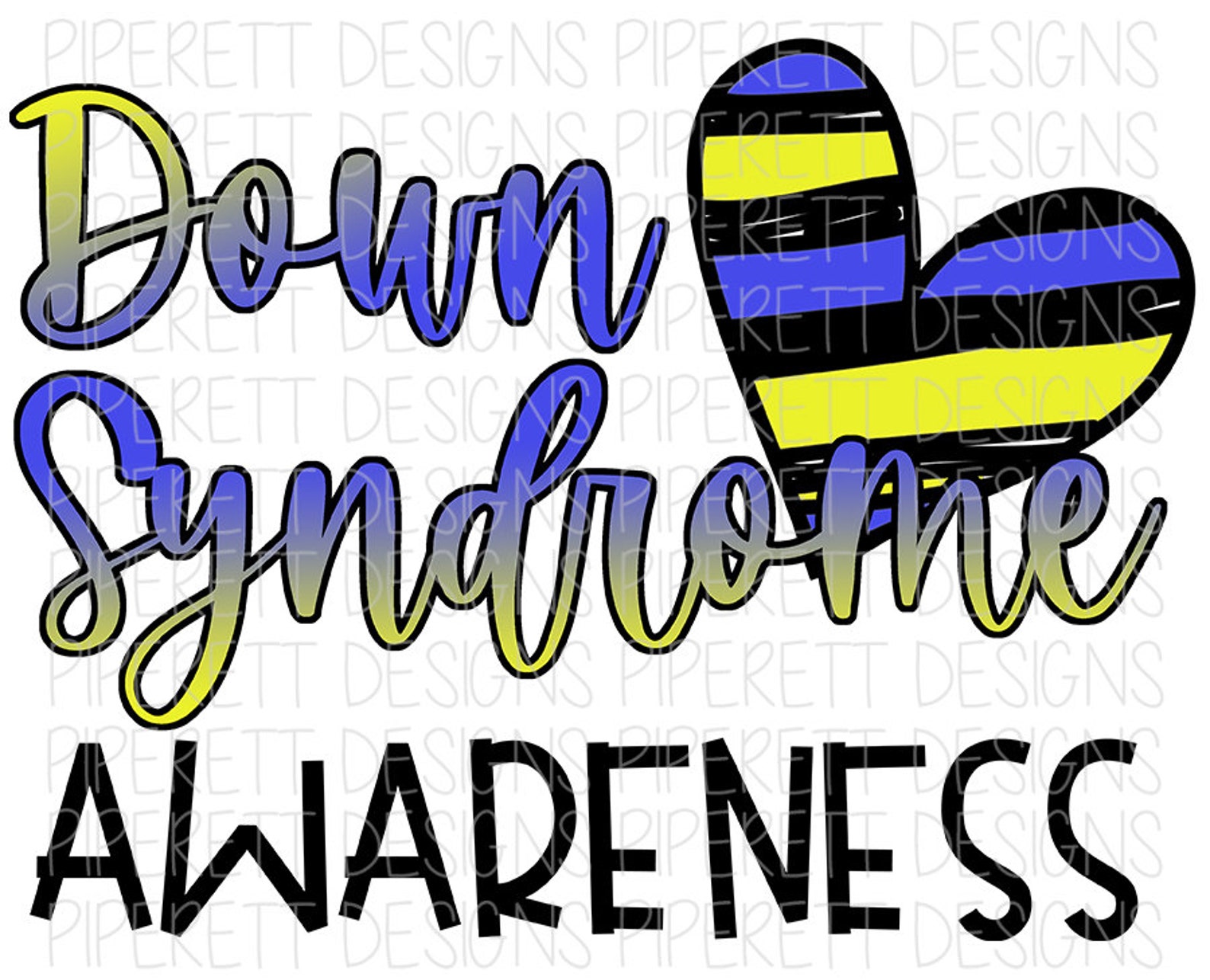 Down Syndrome Awareness Day Heart Clipart PNG Digital Download ...