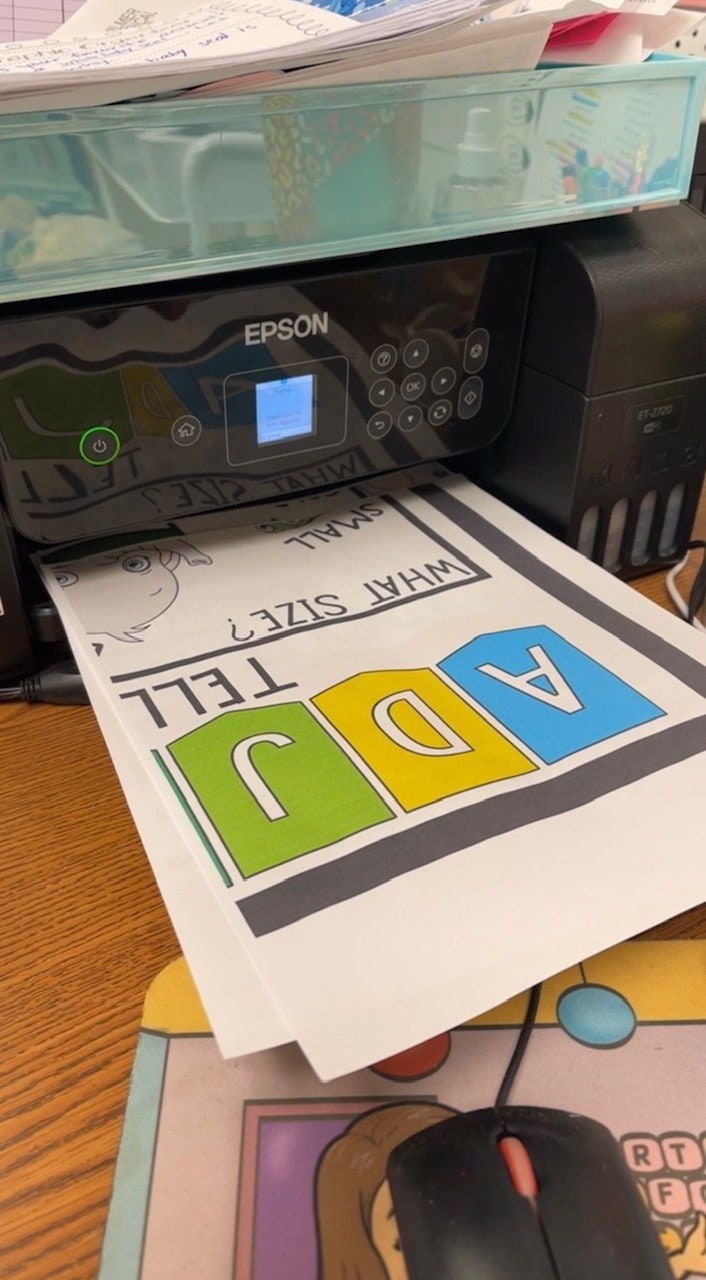 DIY Printable Traceable Jumbo Anchor Chart Template Adjectives Language ...