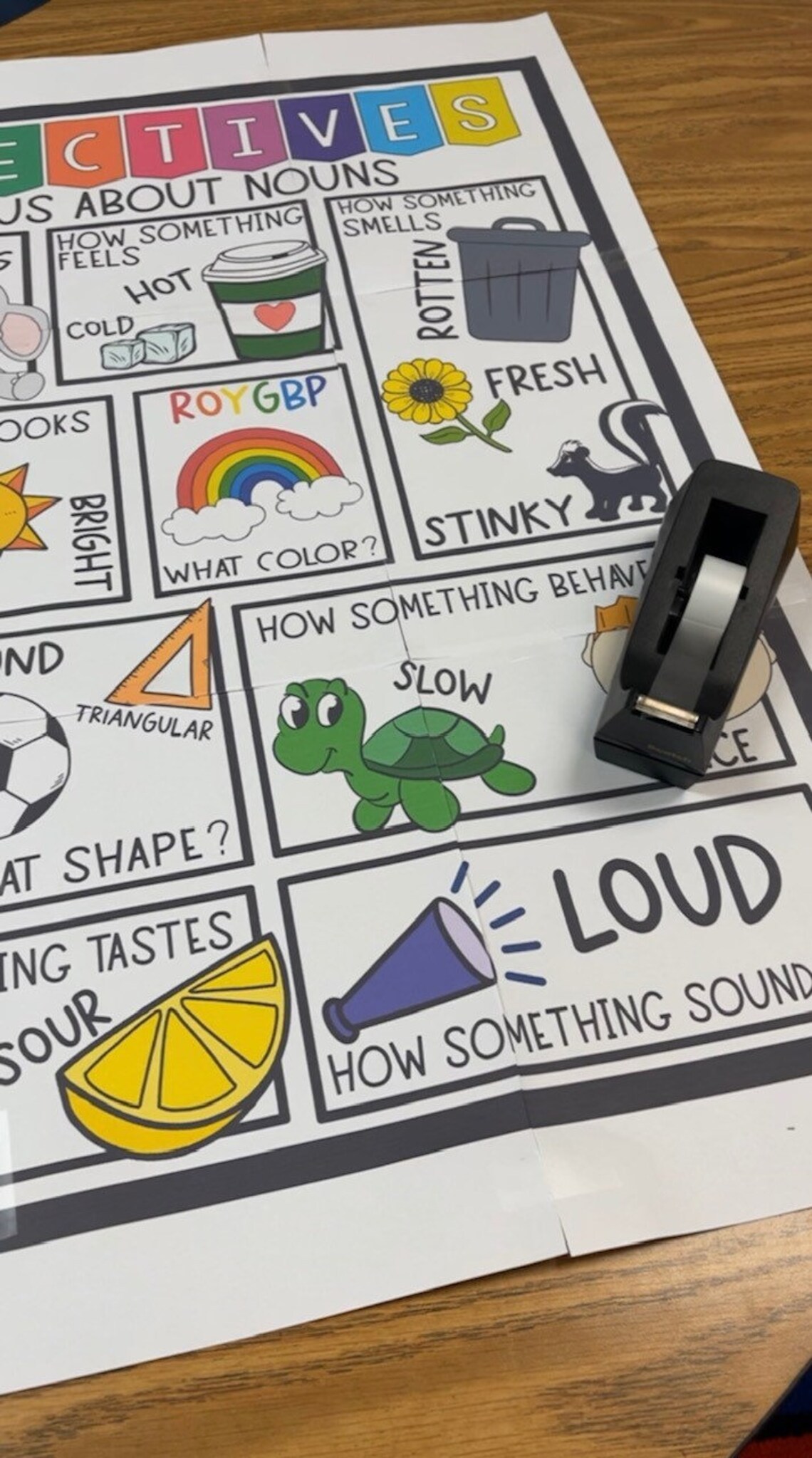 DIY Printable Traceable Jumbo Anchor Chart Template Adjectives | Etsy