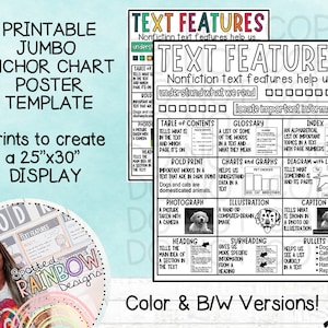 DIY Printable Traceable Anchor Chart Template Jumbo Text Features ...