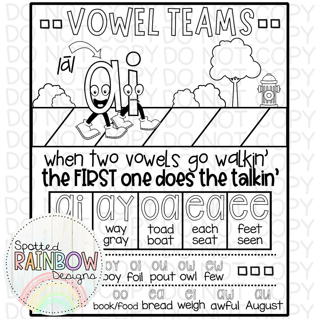 DIY Printable Traceable Jumbo Anchor Chart Template Vowel - Etsy UK