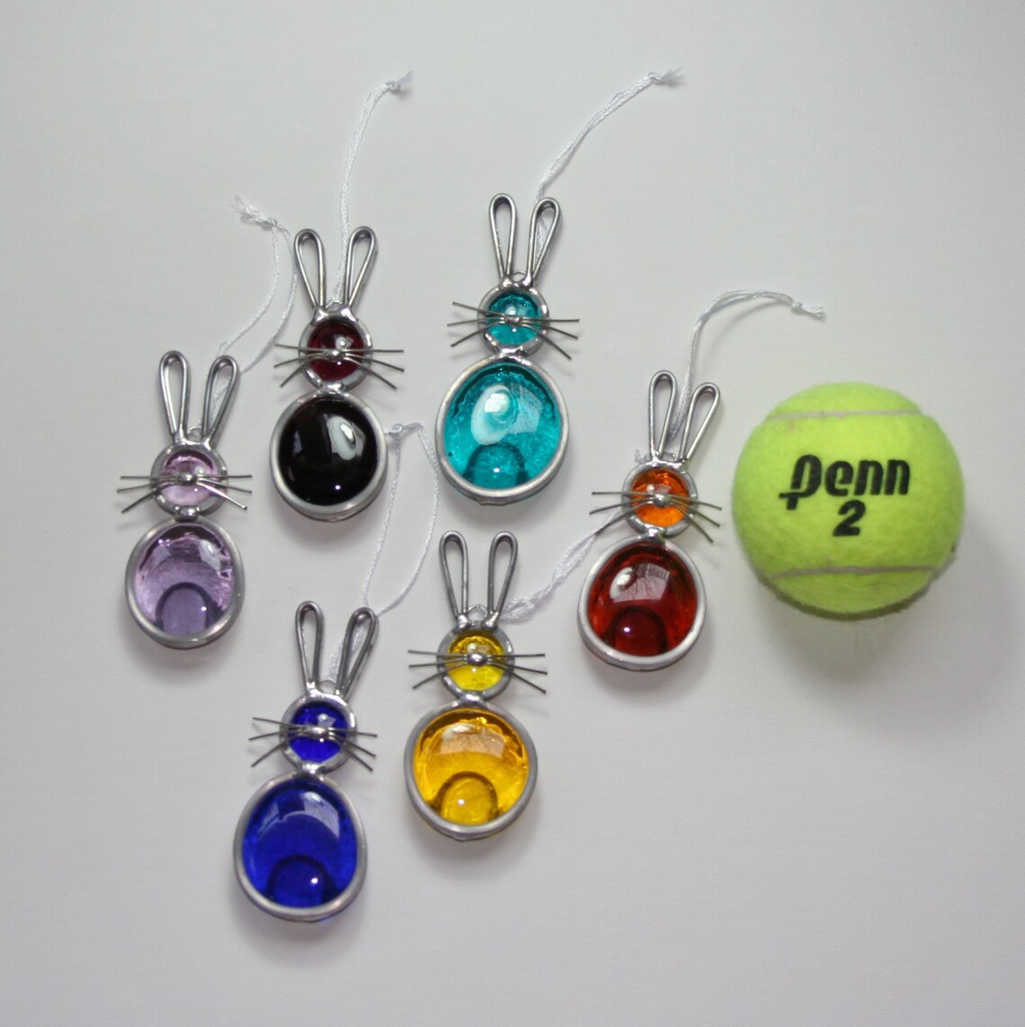 Stained Glass Bunny Rabbit Ornament Amber Bunny Suncatcher - Etsy