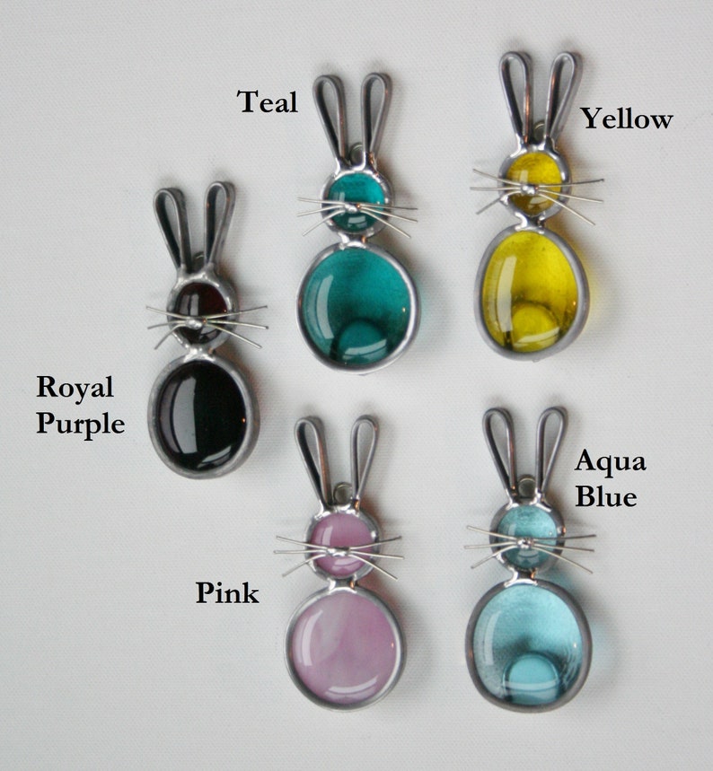 Stained Glass Bunny Rabbit Ornament Amber Bunny Suncatcher - Etsy