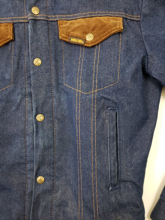 Vintage Saddle King Western Denim Jacket Men's 38 R B… - Gem