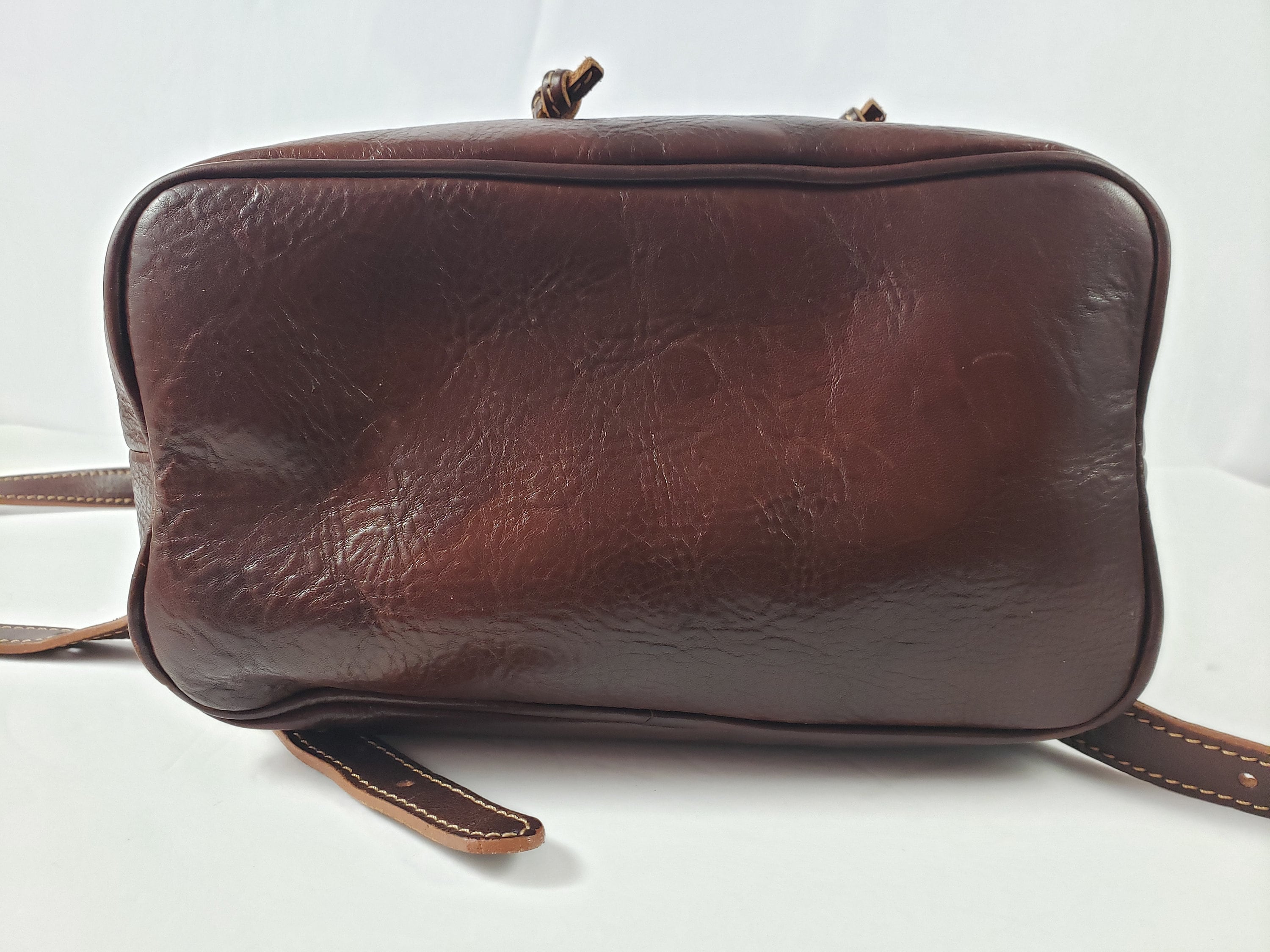 Vintage Brown Leather Backpack I Fratelli Firenzi Large Rucksack City ...