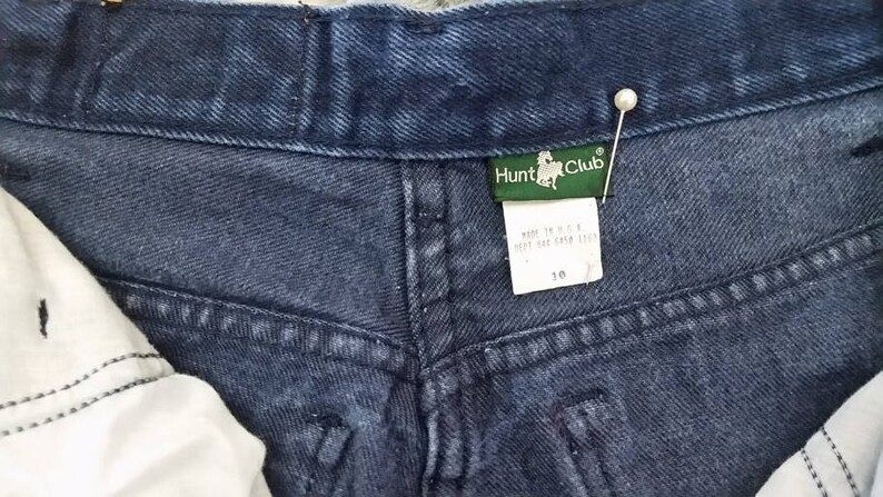 Vintage Mom High Waist Jeans HUNT CLUB Size 10 Dark Wash Straight Leg ...