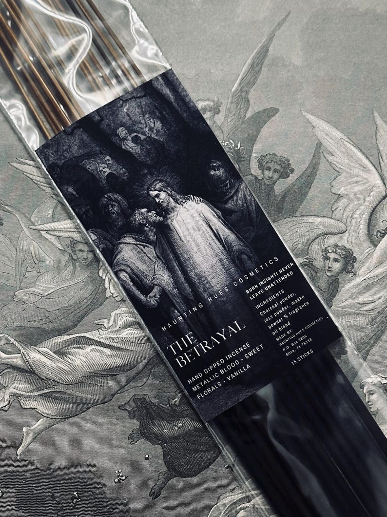 The Betrayal - Hand Dipped Incense Sticks - Etsy
