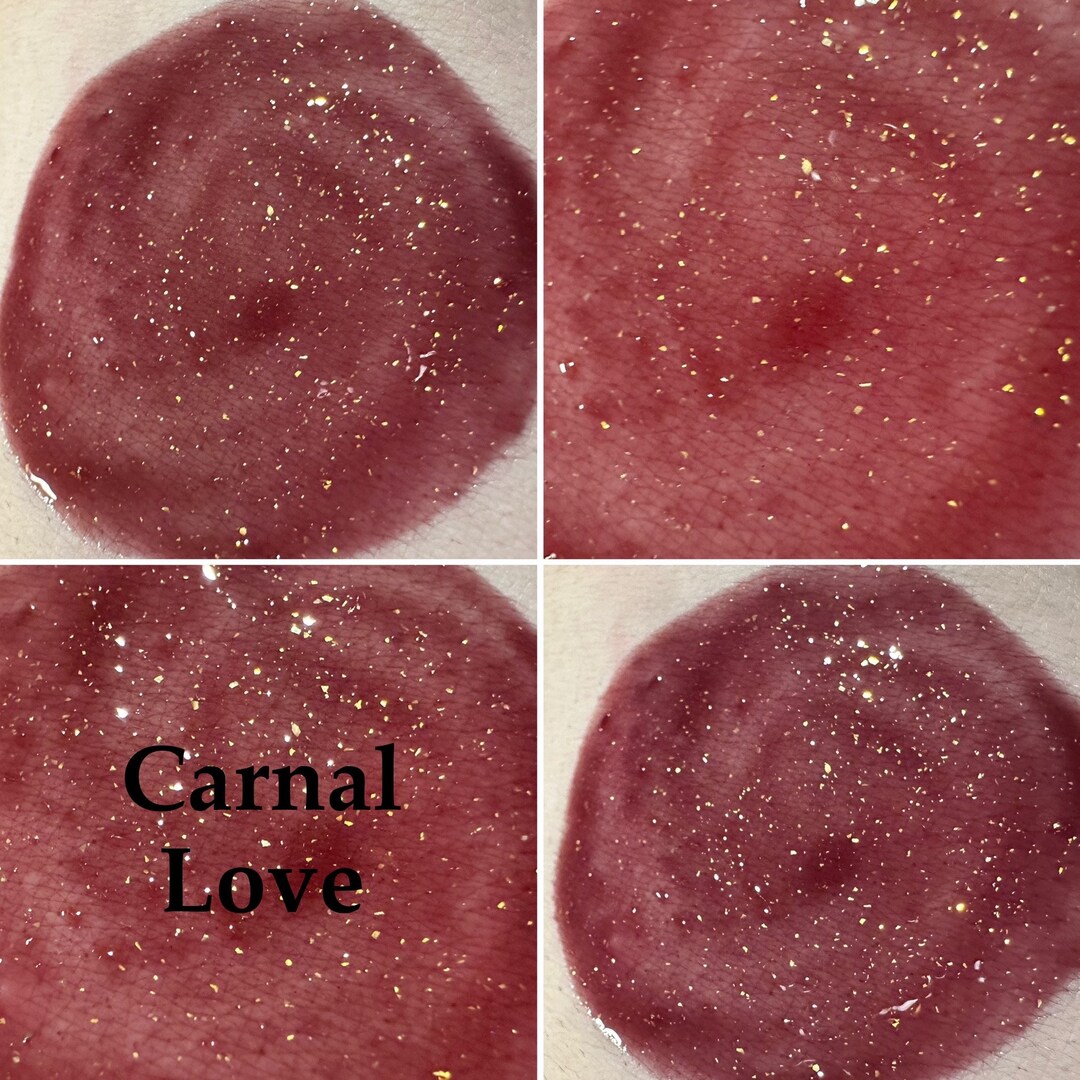 Carnal Love - Mauve Red Shimmer Lip Gloss - Etsy