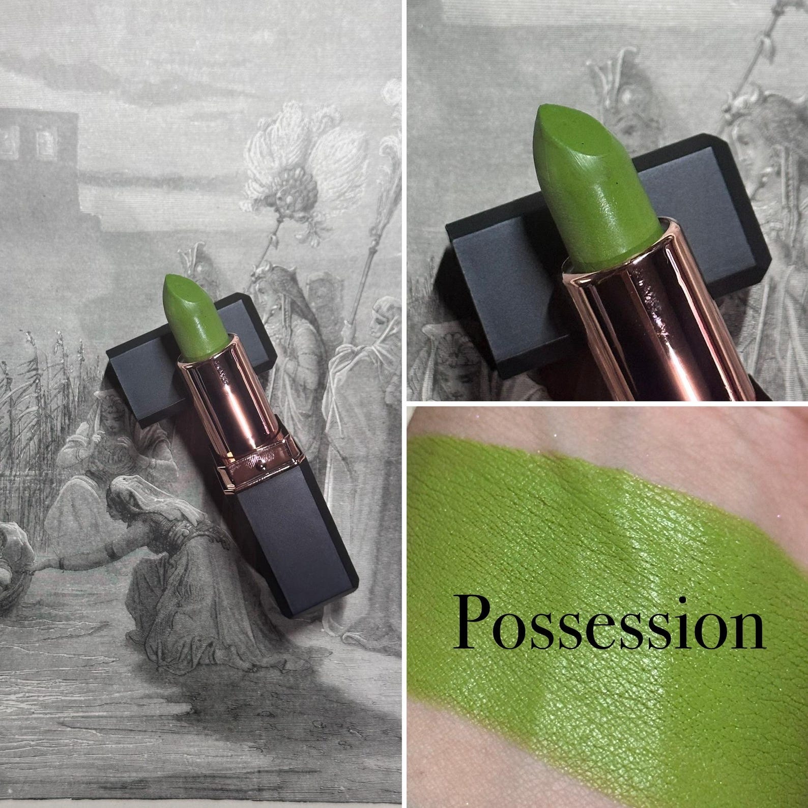Possession - Lime Green - Gothic Goth Lipstick Opaque Color Lips Bold ...